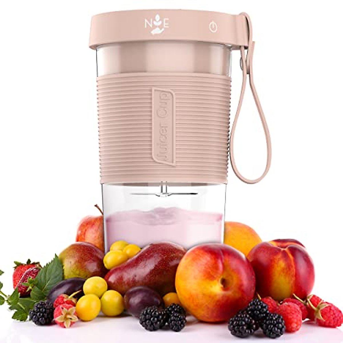 Nurtured Effect Portable Blender for Shakes and Smoothies, Personal Blender Cup, Fresh Juice Blender Bottle, Travel Blender made with BPA-Free Materials, USB Rechargeable, Mini Blender for Juice or Smoothies, Smoothie Maker