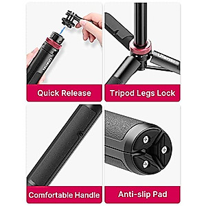 57in Extendable Selfie Tripod Accessories for Gopro - ULANZI Go Quick II Long Action Camera Stick Tripod Quick Release Adapter Vlog Handle Grip for GoPro Hero 11 10 9 8 7 6 5/Max/DJI OSMO Action