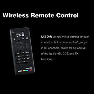 Godox LC500R RGB LED Light Stick, 2500K-8500K Adjustable, 360° Full Color, 14 FX Lighting Effects, CRI 96 TLC I98 Accurate Color, 0-100% Dimmable, Creative Music Mode