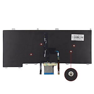 SUNMALL Backlit Keyboard Replacement with Pointer and Backit Compatible with Dell Latitude 14 7000 E7440 E7240 E7420 Series Black US Layout