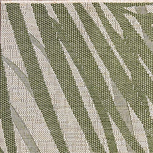 Gertmenian Indoor Outdoor Area Rug, Classic Flatweave, Washable, Stain & UV Resistant Carpet, Deck, Patio, Poolside & Mudroom, 8x10 Ft Large, Royal Palm Leaf, Green, 21952