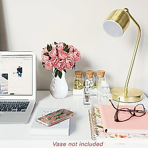 Softflame Artificial/Fake/Faux Flowers - Peony Bundle Pink Color, Pack of 5, Totally 25 Heads, for Wedding, Home, Party, Restaurant