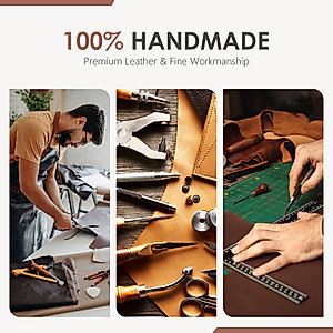 Leezmark 4 Pcs Leather Bookmark, Classic Stitched Bookmark, Bookmarks with Leather Rope, Page Markers Reading Gifts for Book Lovers, Readers, Leather Book Marks for Men Women