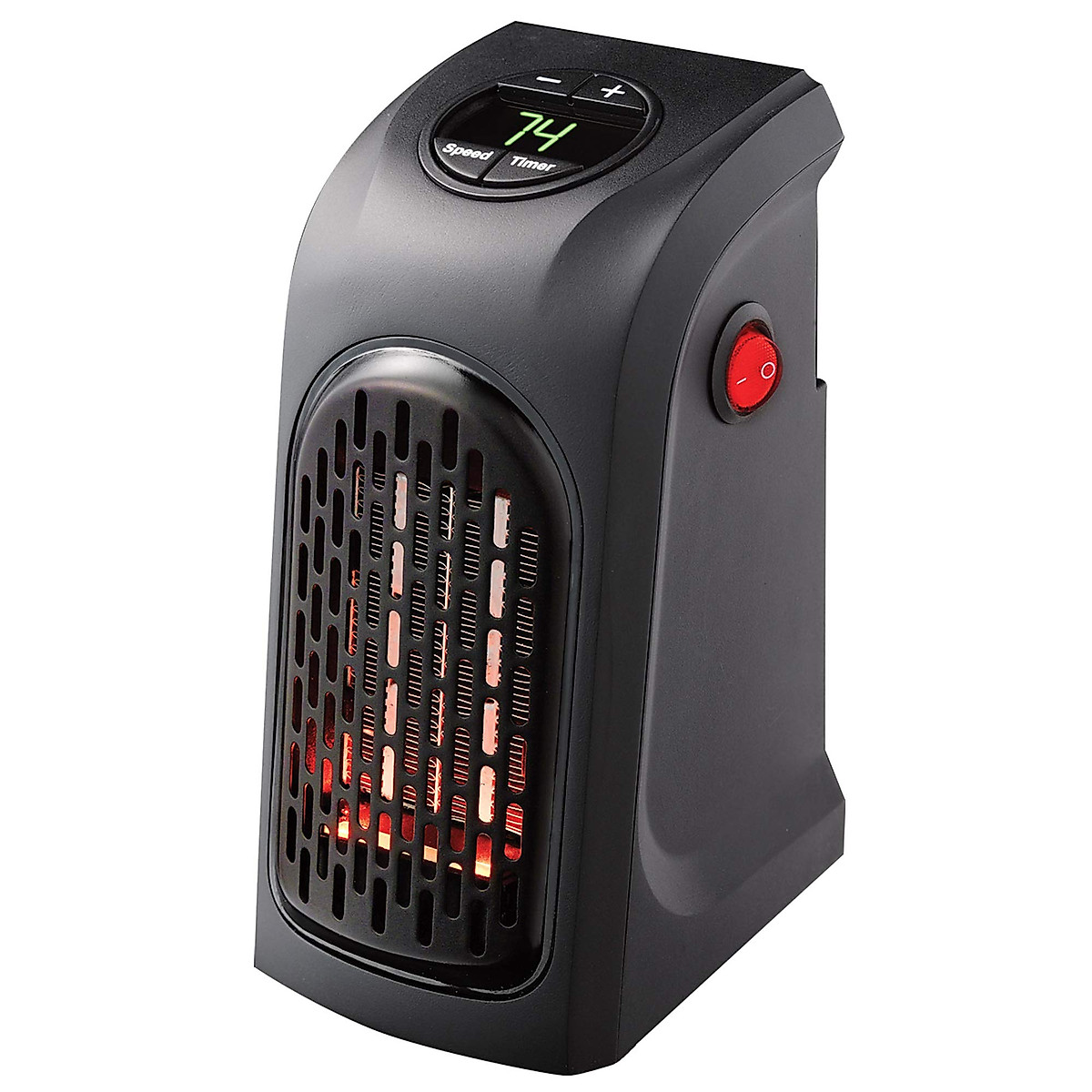 Ontel Handy Heater Deluxe with Remote | 400 Watt Plug-In Personal Heater | Compact Design | Quick and Easy Heat | Digital Display | Great for Travel | On/Off with Timer