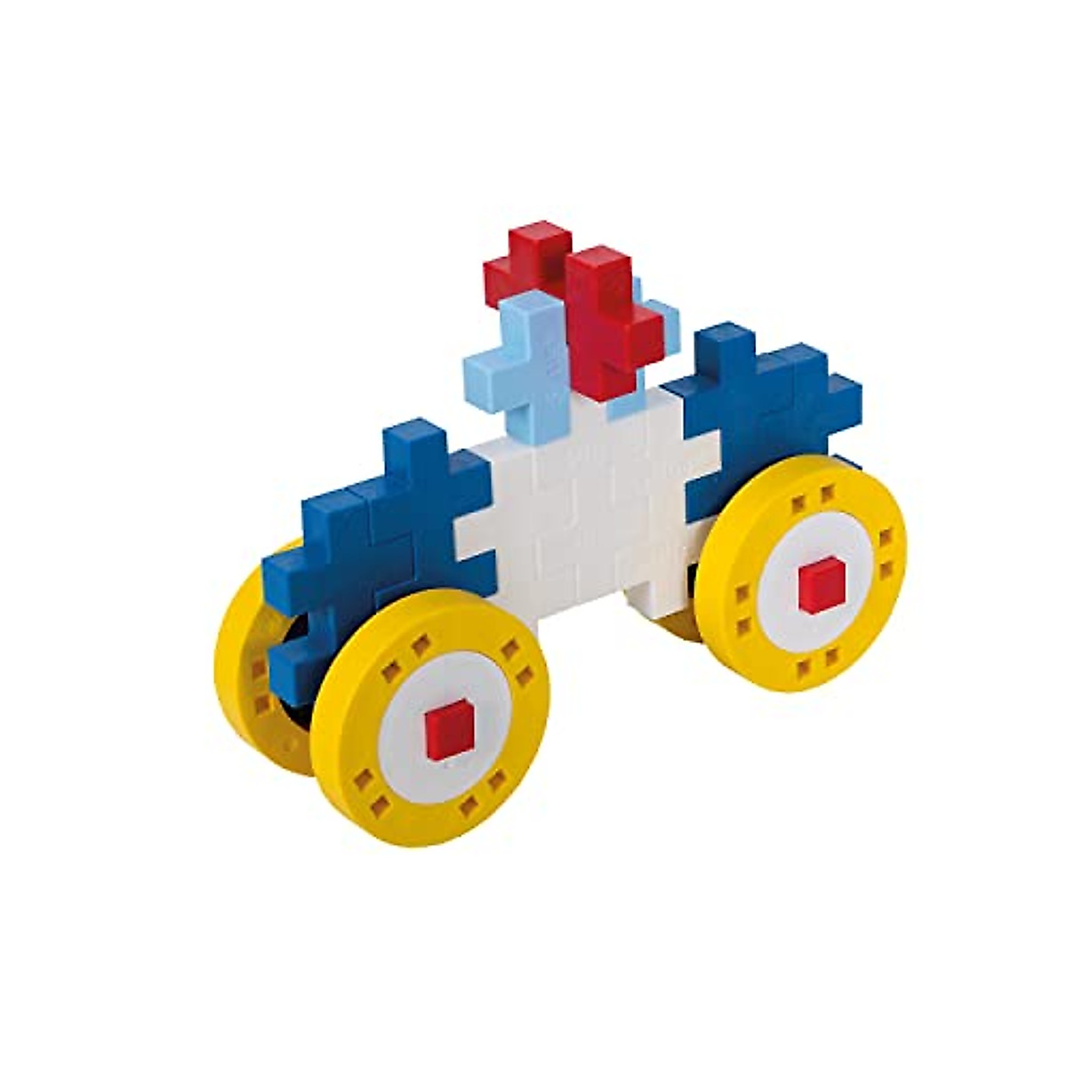 PLUS PLUS Big - Make & GO! - 70 Pieces - Construction Building Stem/Steam Toy, Interlocking Large Puzzle Blocks for Toddlers and Preschool