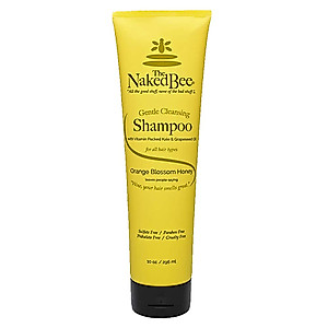 The Naked Bee Orange Blossom Honey Gentle Cleansing & Deep Exfoliating Hair Shampoo 10oz - Clarifying Shampoo with Scalp Exfoliator for Build-Up Removal - Refreshing & Gentle Shampoo