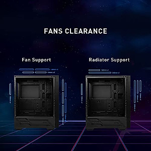 MSI Mid-Tower PC Gaming Case – Tempered Glass Side Panel – 4 x 120mm aRGB Fan – Liquid Cooling Support up to 240mm Radiator x 1 – MAG Forge 112R