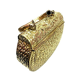 Golden Clutches Vintage Handmade Brass Metal Purse Hand Clutch Handbag for Women Party Bride Marriage Clutch