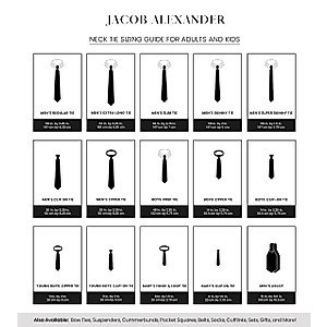 Jacob Alexander Men's Slim Width 2.75" Floral Neck Tie