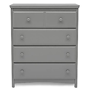 Delta Children Emerson 4 Drawer Chest, Greenguard Gold Certified, Grey