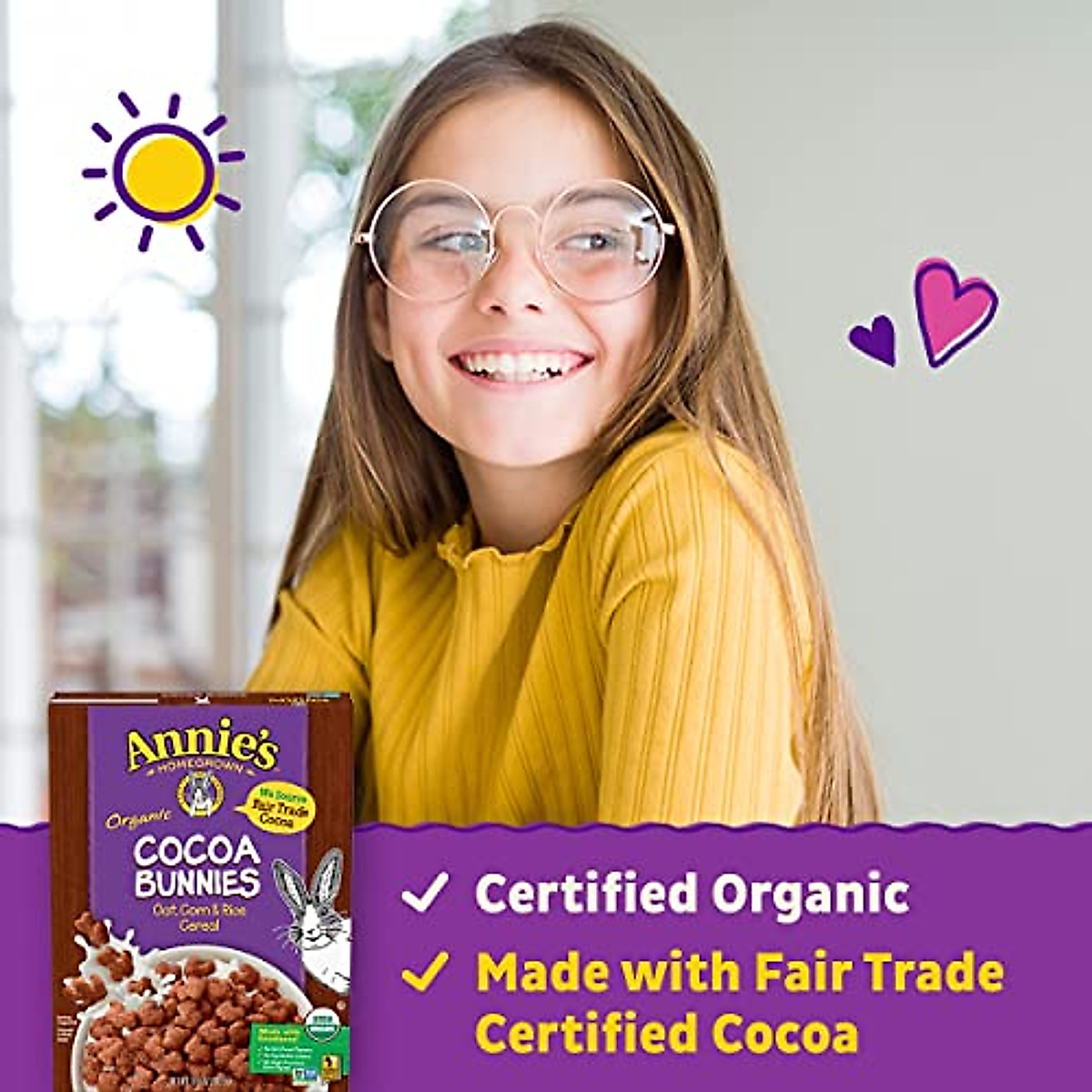 Annie's Organic Cocoa Bunnies Breakfast Cereal, 10 oz