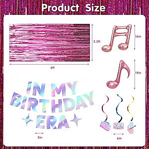 Singer Themed Birthday Decoration, Party Supplies for Music Lovers Birthday, Includes Hanging Swirls, Birthday Banners, Foil Curtains and Foil balloons.