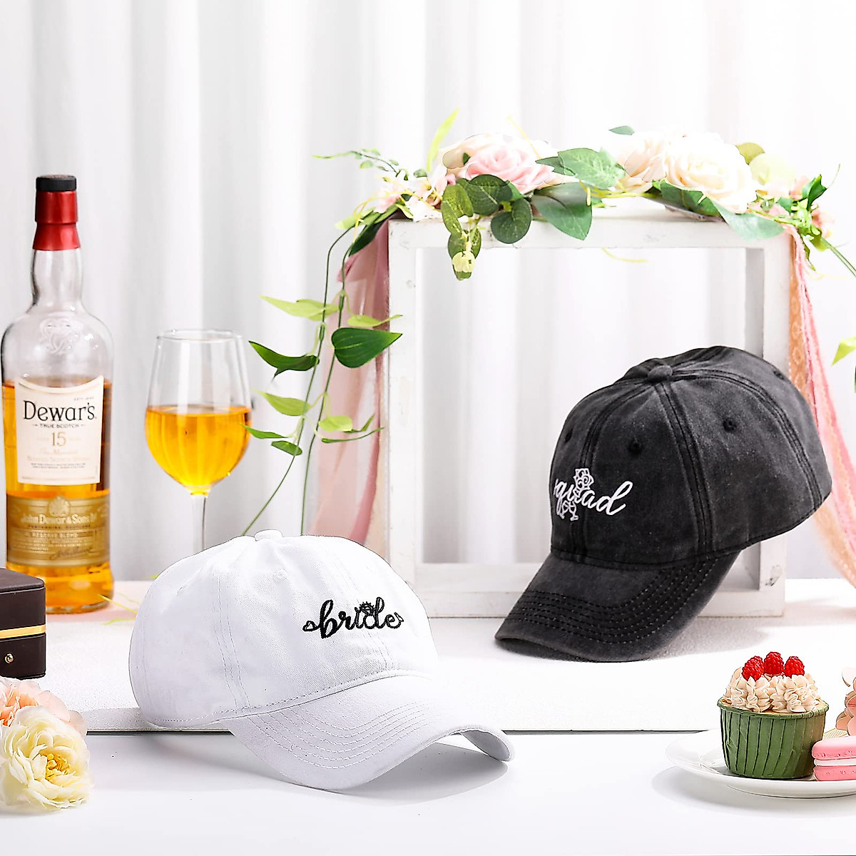 Preboun 11 Pcs Bachelorette Party Hats Bride Baseball Caps Bridesmaid Baseball Trucker Hats Bachelorette Party Supplies Adjustable Cotton Tribe Hats for Bridal Shower Wedding Gift