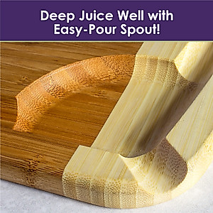 Totally Bamboo 36" x 24" Bamboo Wood XXL Cutting Board, Stove Top Cover or Over the Sink Chopping Block, Noodle Board and Giant Charcuterie Serving Tray