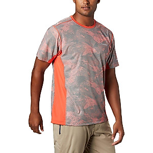 Columbia Men's Solar Chill 2.0 Short Sleeve, Wildfire Mesh Print, XX-Large