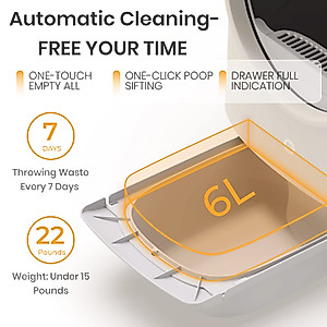 HHOlove Waste Bags for Self-Cleaning Cat Litter Box, Waste Bags for Automatic Cat Litter Box,3 Rolls (45 counts)