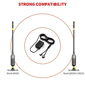MEROM Charger for Shark VACMOP Vacuum Mop - Charger for Shark Cordless Hard Floor Vacuum Mop Replacement VM252C VM251 QM250 VM200 VM200C VC200 UM205 Magnetic Charger Power Cord