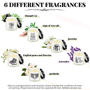 MTLEE 6 Pcs Christmas Book Lover Gifts 3.5 oz Book Scented Candle Library Lovers' Day Gifts Rustic Bookshelf Sign Soy Wax Jar for School Readers Writers Students Teacher Office(Classic Scent)