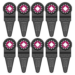 BOSCH OSL214K-10 10-Pack 2-1/4 in. Starlock Oscillating Multi Tool Soft Materials High-Carbon Steel Caulk Knife Blade for Removing Caulk and Sealants