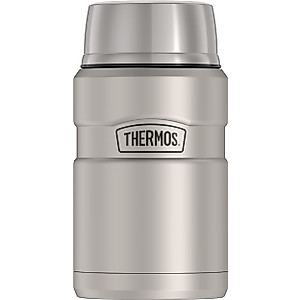 THERMOS Stainless King Vacuum-Insulated Food Jar, 24 Ounce, Matte Steel