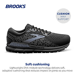 Brooks Men's Addiction GTS 15 Supportive Running Shoe - Black/Black/Ebony - 12 Medium