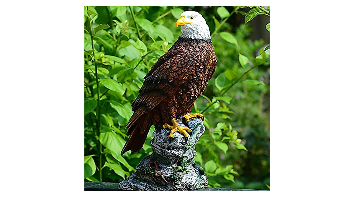 Resin Eagle Statue for Garden & Outdoor Decor | Durable & Hand-Painted