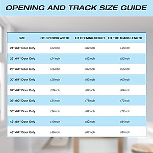 COSHOMER 36in x 84in 5-Panel Sliding Glass Barn Door with 6.6ft Hardware Kit Included, Easy Assembly with Pre-Drilled Holes, Waterproof, Frosted Glass - Fit Max Opening 34in x 82in, Natural Walnut