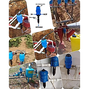 0.2% -2% Water Powered Flow Dosing Pump Hydraulic Chemical Fertilizer Injector Proportioning Dispenser Liquid Diluent Doser Proportioner for Drip Irrigation Mixer Hose Livestock Farm (0.2%:2% 4℃-30℃)