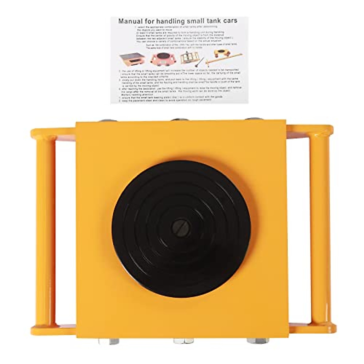 Machinery Mover 15T 33000Lbs Heavy Duty Industrial Machinery Mover Storage Dolly 9 Rollers Yellow Machine Moving Skates Heavy Duty Machine Dolly Skate for Moving Equipment,1 Pcs