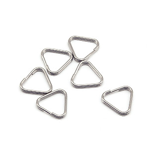 HITHUT 6pcs Camera Eyelet Ring Split Ring Lug Ring Triangle Strap Ring Hook for DSLR RF Mirrorless Camera (Stainless Steel)