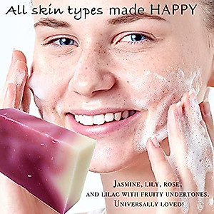 Naturelle ORGANICS All Natural Olive Oil Cold Process Bar Soap for Face and Body for Men and Women (Plumeria, 1 Bar)