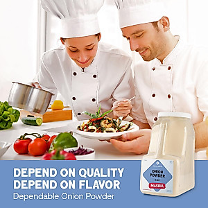 Dependable Food Onion Powder - 5 Lb. Container - Kosher Bulk Seasoning for Chefs, Restaurants, and Culinary Enthusiasts - Perfect for Sauces, Gravies, Soups, Dips & More - 100% Natural, Non-GMO, Granulated Onion Powder