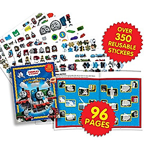 Thomas & Friends Sticker Book Treasury - Activity Books for kids, 350 reusable stickers, 96 pages of fun