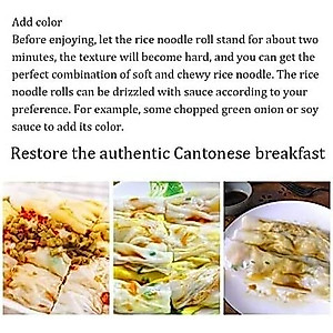 DAREV Electric Cantonese Rice Noodle Rolls Machine, 2 Layer Stainless Steel Steamed Vermicelli Roll Steamer with 3 Steameing Tray