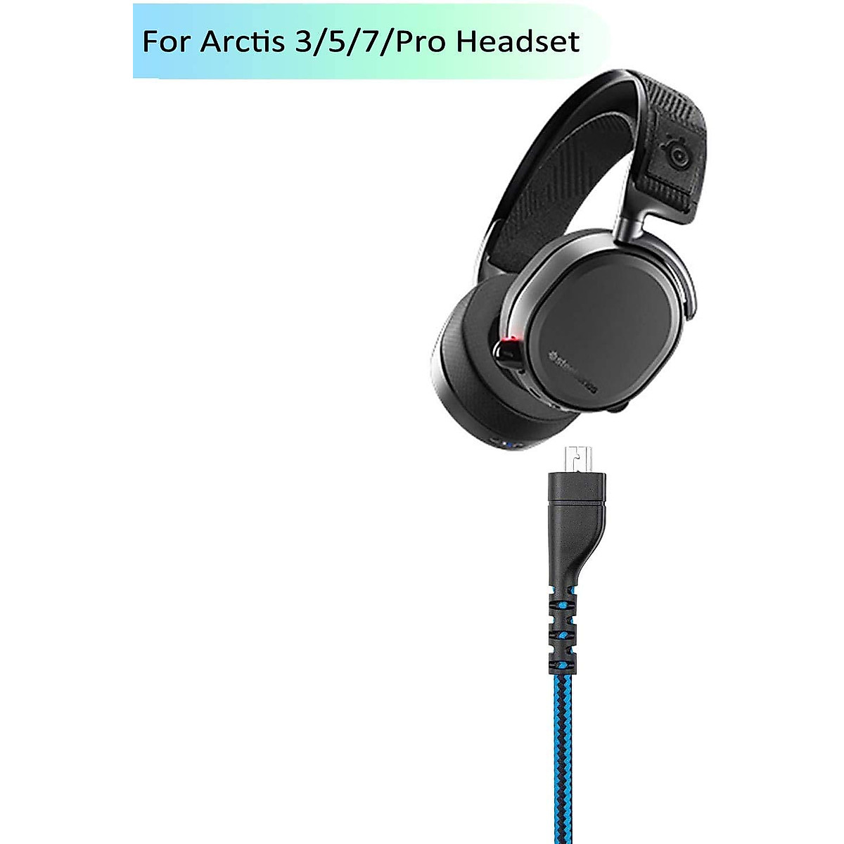 Aimuli Replacement Audio Cable for SteelSeries Arctis 3, Arctis Pro Wireless, Arctis 5, Arctis 7, Arctis Pro Gaming Headset 2m/6.5 Feet(Blue)
