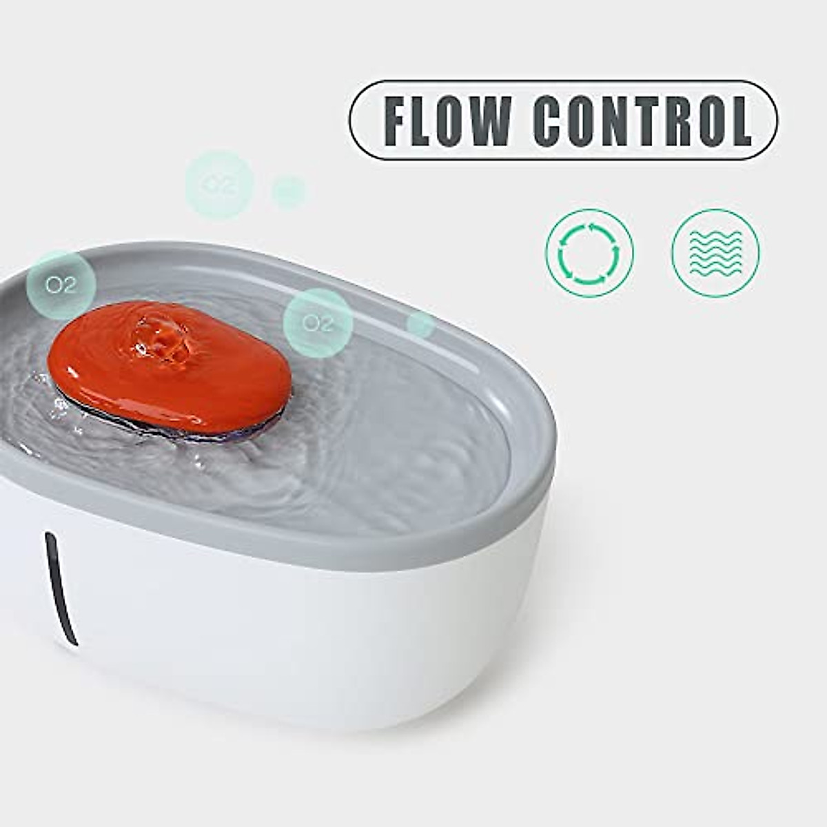 YNNICO Pet Fountains - Best for Cats and Small to Medium Dogs - Fresh, Filtered Water Dispenser - 1/2 Gallon Capacity (Fresh White)