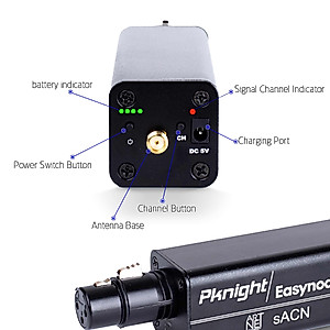 Pknight 2.4G Wireless WiFi DMX Easynode Plus 3 Pin Mini DMX Controller with App WIFI-DMX PRO Using ArtNet/sACN Protocol