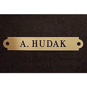 HALTER PLATE XLARGE THICK Notched Brass or Nickel Silver I.D. Plate .050" Thick Custom Engraved