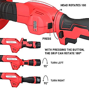 Hedge Trimmers 2-in-1 22inch 1400RPM Light Weight 3/5” Cutting Capacity with 2.0Ah Battery and Charger Cordless Hedge Trimmers