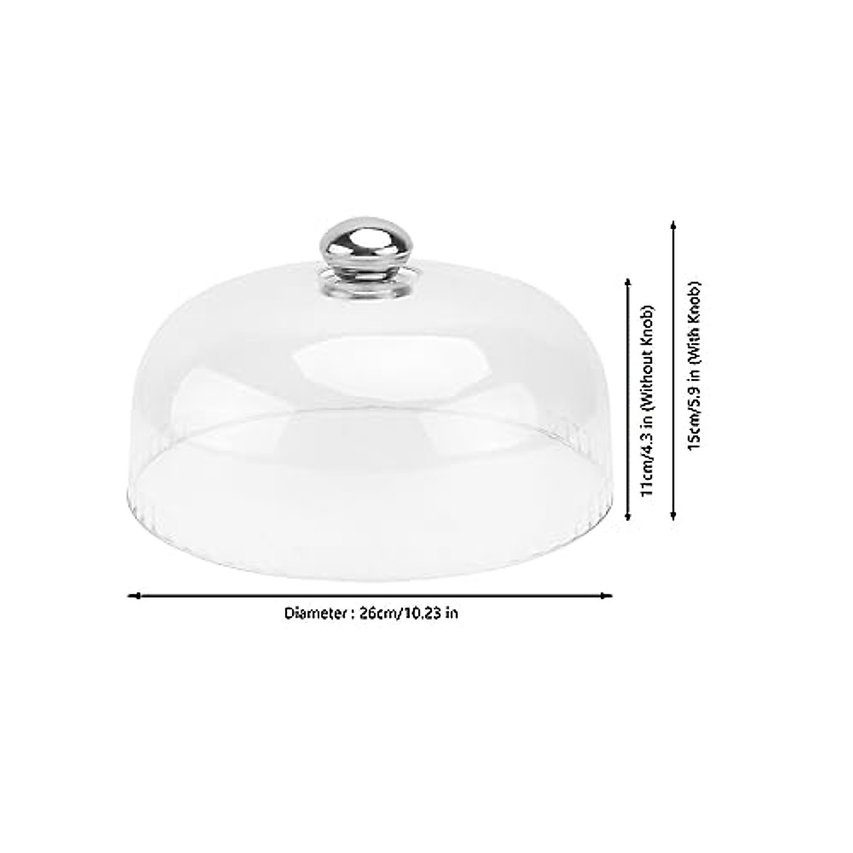 DOITOOL Plastic Food Dome Cake Stand Dome with Handle- 10in Round Clear Cake Serving Dome- Decorative Cake Cover Cake Lid for Cake, Cupcake, Cheese Wedding Decoration Dessert Cake Cover Display