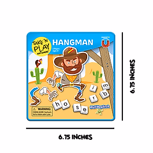 PlayMonster Take N Play Anywhere — Hangman — Easy to Use, Hard to Lose — Fun on the Go Travel Game — For Ages 5+