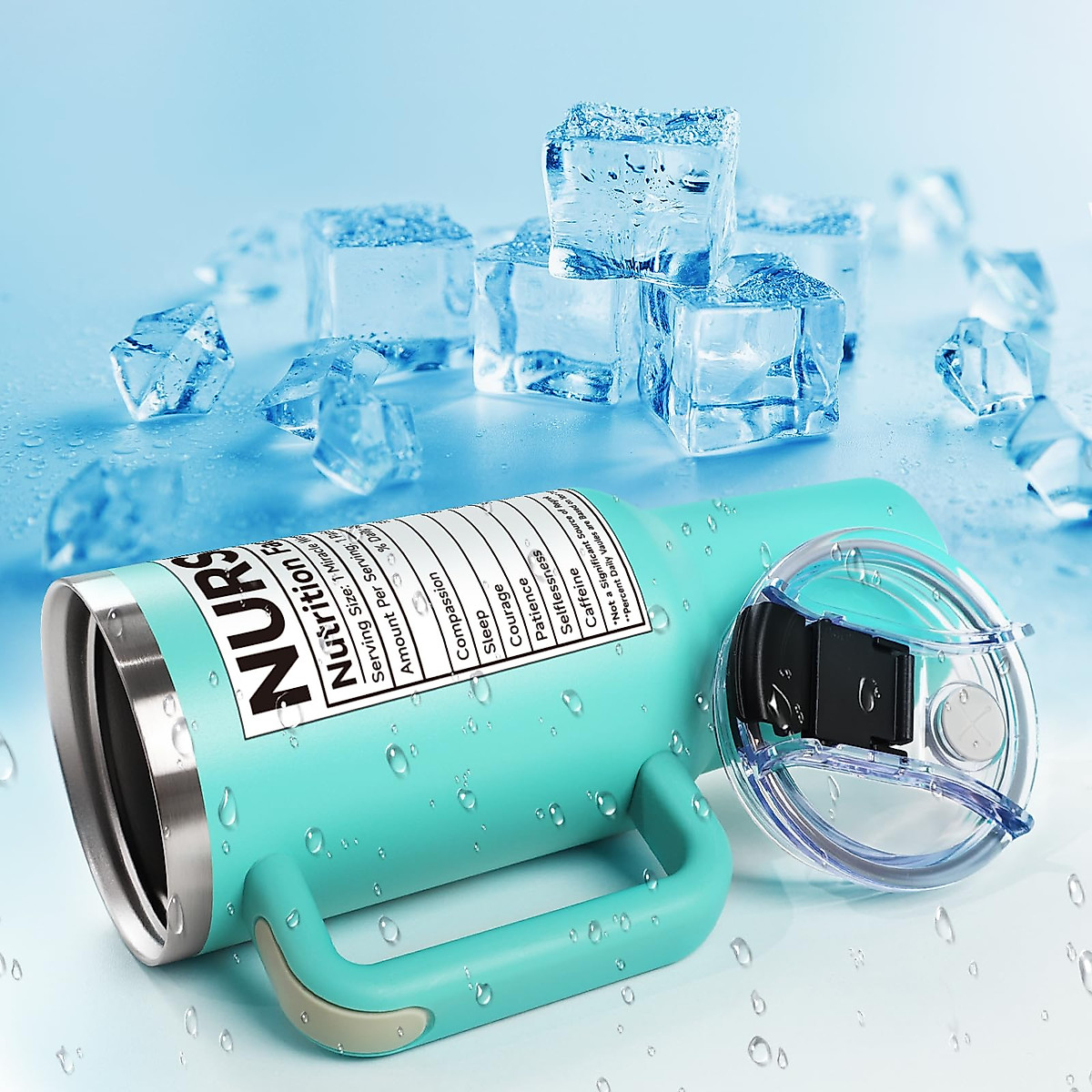 Nurse Gifts- Thank You Gifts For Nurse, Graduation Gifts - Graduation Gifts for Her, Colleagues, Work Besties/Graduation/Birthday Gifts For Nurse - Insulated Tumbler 40oz With Handle(Green)