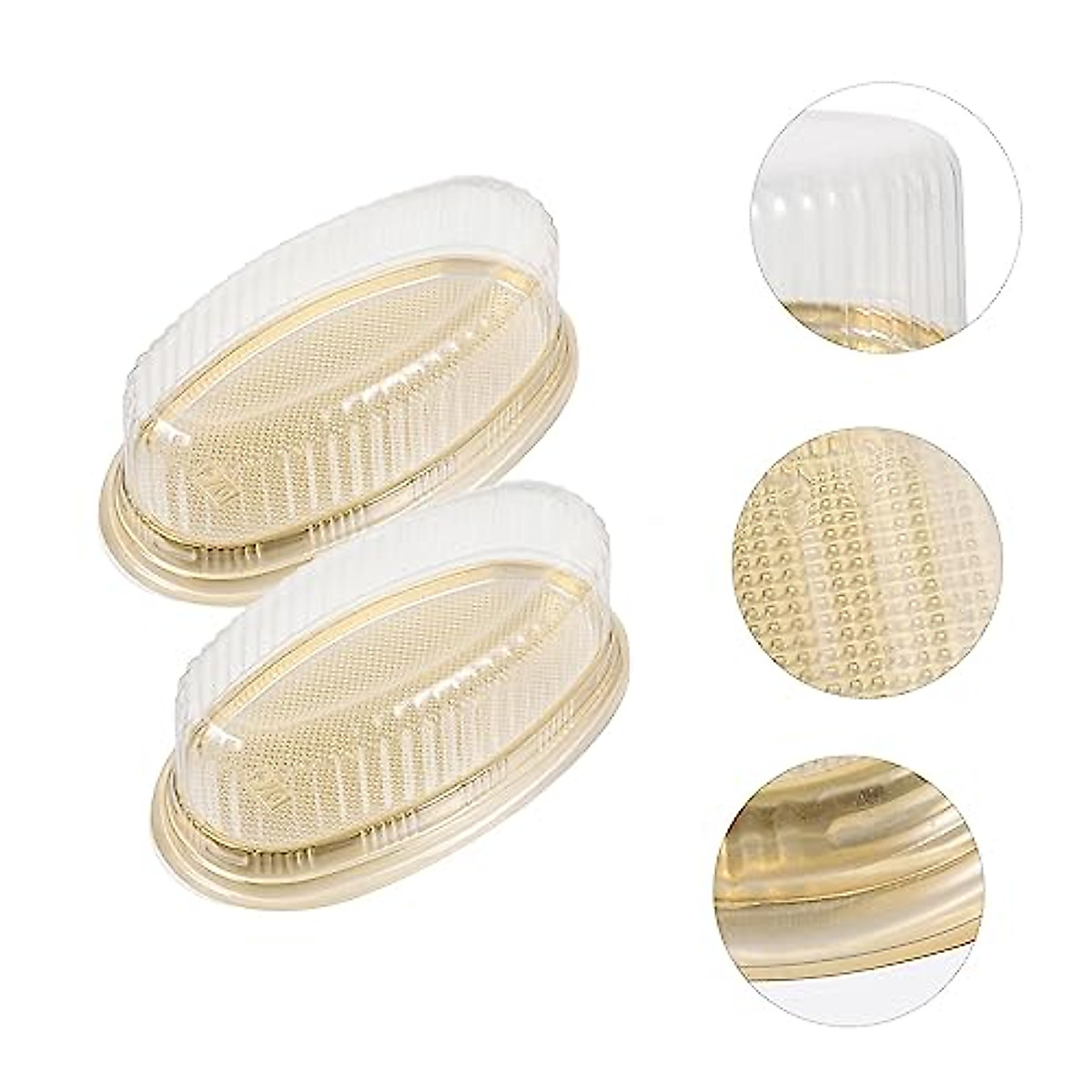 LALAFINA 10pcs Packing Cake Box Fruit Trays Disposable Serving Tray Clear Plastic Containers Clear Cake Container Mini Cupcake Boxes Cake Display Storage Box Pies Cake Box Portable Cake Box