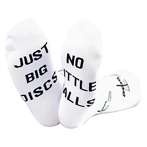 TSOTMO Disc Golf Socks Golfing Gift Disc Golf Sport Socks Gift For Disc Golf Lover Novelty Sport Socks For Men (BIG DISC)