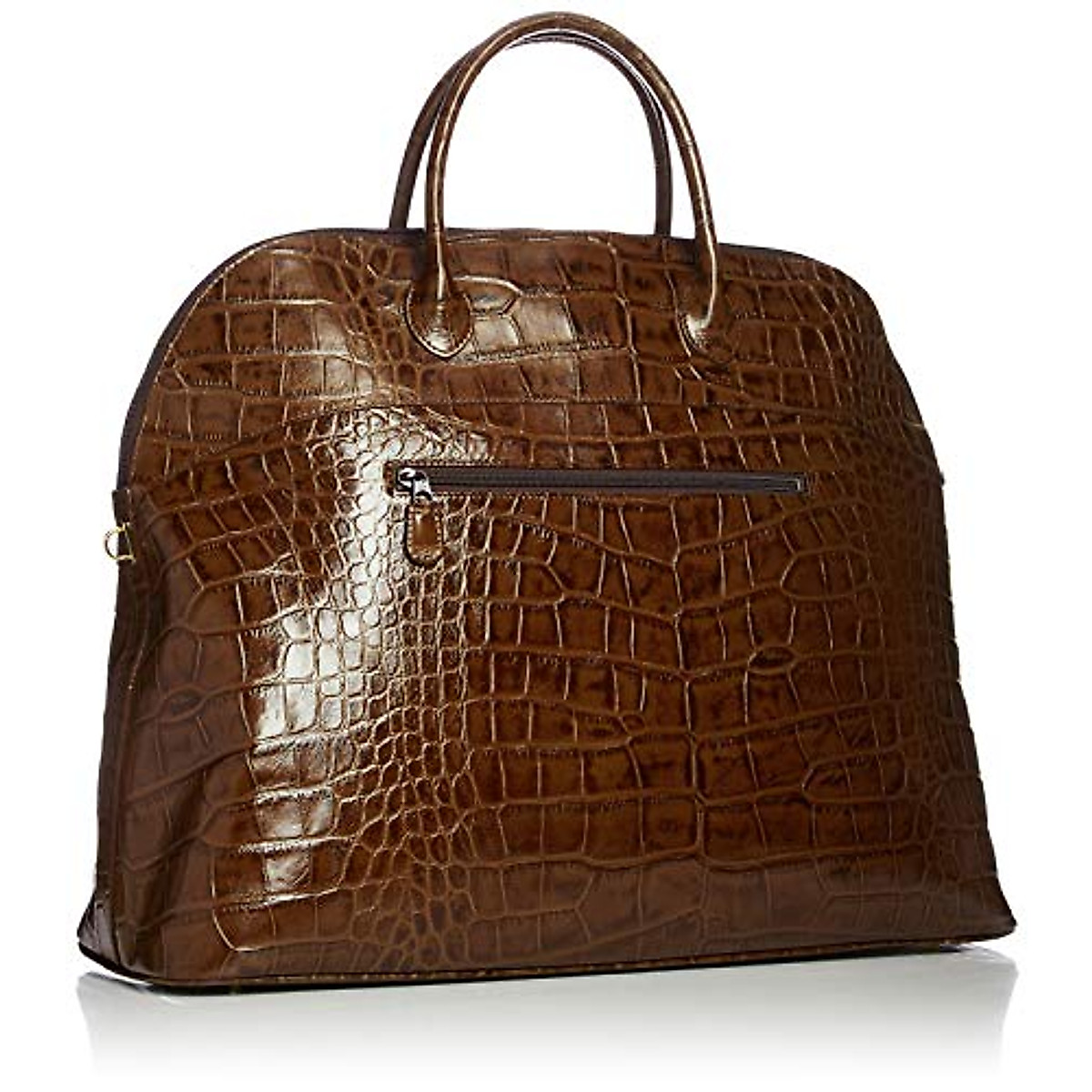 yamochi(ヤモチ) [Made in Japan Real cowhide bugatti shaped bag/Crocodile embossed (g-1615), Braun