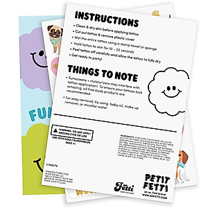 xo, Fetti Dog Temporary Tattoos for Kids - 44 Glitter Styles | Animal Birthday Supplies, Pet Lover Party Favors, Woof Arts and Crafts