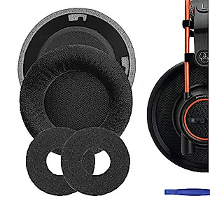 Replacement Headphone Ear Pads Memory Foam Ear Cushions Pads Earmuff Repair Parts for AKG K701 K702 Q701 Q702 K601 K612 K712 Headset(Black)