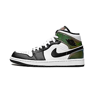 Jordan Mens Air Jordan 1 Mid SE DM7802 100 Heat Reactive - Size 8 White/Black