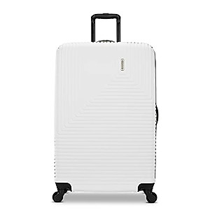 AMERICAN TOURISTER Groove Hardside Luggage with Spinner Wheels, White, 3-Piece Set (Carry On, Medium, Large)