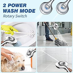 JONKEAN Handheld Water Softener Shower Head with Filter for Hard Water, Detachable Powerful Hand Held Shower Heads High Pressure, Pause Filtering Shower Head to Remove Chlorine and Fluoride (Chrome)